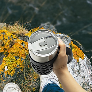 SHTCSZBA Handler for 20 oz Tumbler, Anti Slip Silicone Tumbler Grip Protective Sleeve Cover With Handle for Yeti Rambler Travel Mug Cup (20oz Purple)