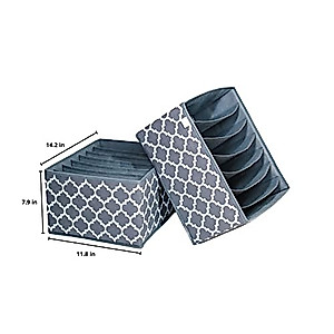 Three Sweet Peas Co XL Jeans Organizer for Closet I Clothes Organizer for Folded Clothes I Drawer Organizer for Clothing | Wardrobe Clothes Organizer for Jeans Grey