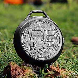 Lodge Cast Iron Wanderlust Series, Dual Handled Camper Pan, 10.25 inch