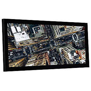 Americanflat 8x16 Picture Frame in Black - Engineered Wood with Shatter Resistant Glass - Horizontal and Vertical Formats for Wall and Tabletop