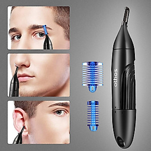 Othos Multi-Functional Electric Grooming Razor Kit for Men Body Trimmer, Nose, Ear, Eyebrow Trimmer with Precision Combs Wet and Dry use, Waterproof, AA Battery Operated (Included)