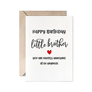 Happy Birthday Little Brother Card, Sister Birthday Card Funny, Birthday Gift From Brother Or Sister