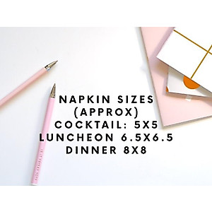 Generic She's Tying The Knot Bridal Shower Pink Bow Bridal Shower Brunch Pink Bachelorette - Cocktail, Napkins Set of 25, White