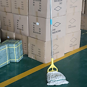 OFO Loop-End String Wet Mop, Heavy Duty Commercial Industrial Dust Mop , 67inch Stainless Steel Pole ,2- Pack