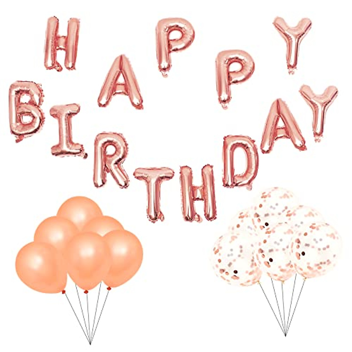 Totority 2 Sets Balloon Alphabet Set birthday balloon arch birthday party supplies birthday wall backdrop gold baloons birthday party balloons banner happy Aluminum film 3d