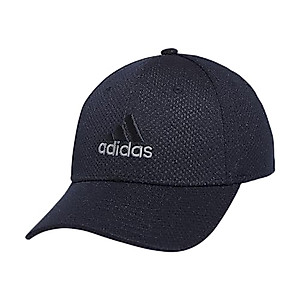 adidas Men's Zags 2.0 Structured Mid Crown A-Flex Stretch Fit Hat, Dark Indigo Blue, Large-X-Large