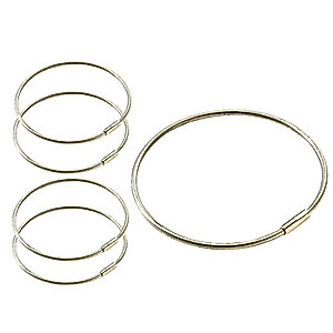Lucky Line Pull-Apart 6" Tension Closure Steel Key Ring, 5 Pack (74605)