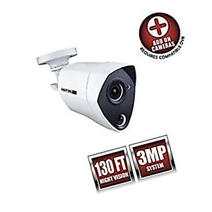 Night Owl Security 1 Pack Extreme HD 3MP Dual Sensor Wired Infrared Camera (White, Replacement Camera Only, No Charger, No Cable)