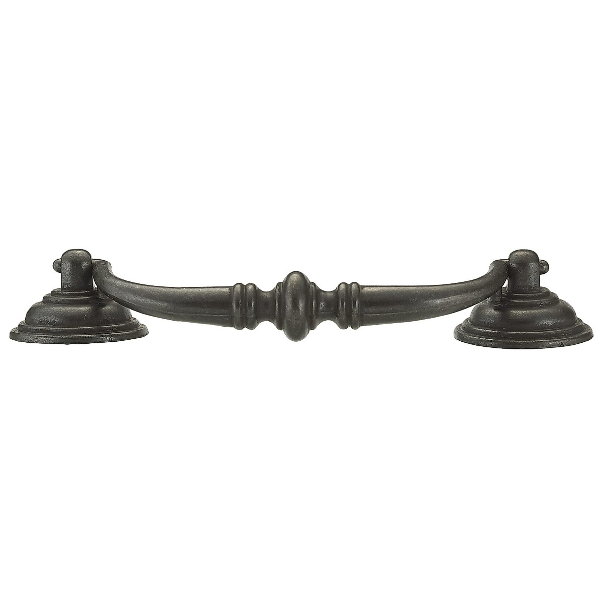 Richelieu Hardware BP30214909 4 1/4-inch (108 mm) Center-to-Center Matte Black Iron Traditional Cabinet and Drawer Pull Handle for Kitchen, Bathroom, and Furniture