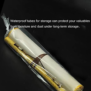 6x40 Inch (100 Pack) Flat Open Poster Bags Sleeves, 2 Mil Long Narrow Plastic Sleeves, Blueprint Bags Clear, Long Plastic Bags, Waterproof Tube Storage Bag