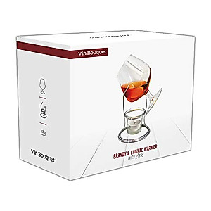 Vin Bouquet Brandy & Cognac Warmer, Stainless Steel, Silver, 20 x 15 x 11.5 cm