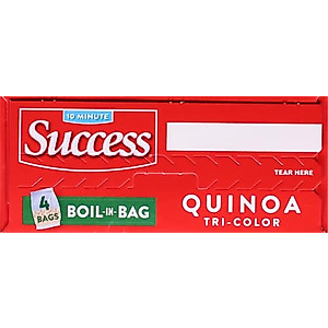 Success Boil-In-Bag Quinoa, Quick Tri-Color Quinoa, 12-Ounce Box