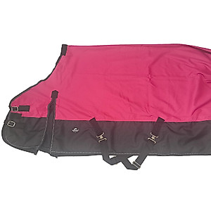 TGW RIDING Comfitec Essential Standard Neck Horse Turnout Sheet 1200D Waterproof and Breathable Horse Rain Sheet More Colors Lite (82”, Hot Pink)