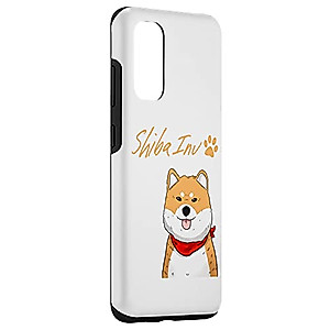 Galaxy S20 Funny Shiba Inu Uni Dog Red Scarf Paw Cheeky Japan Cute Case