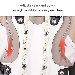 WILLQ Adjustable Neck Support Orthosis for Neck and Upper Back Injuries Relief Head Neck Chest Thoracic Orthosis Fracture Fixation Cervical Vertebra Rehabilitation Support