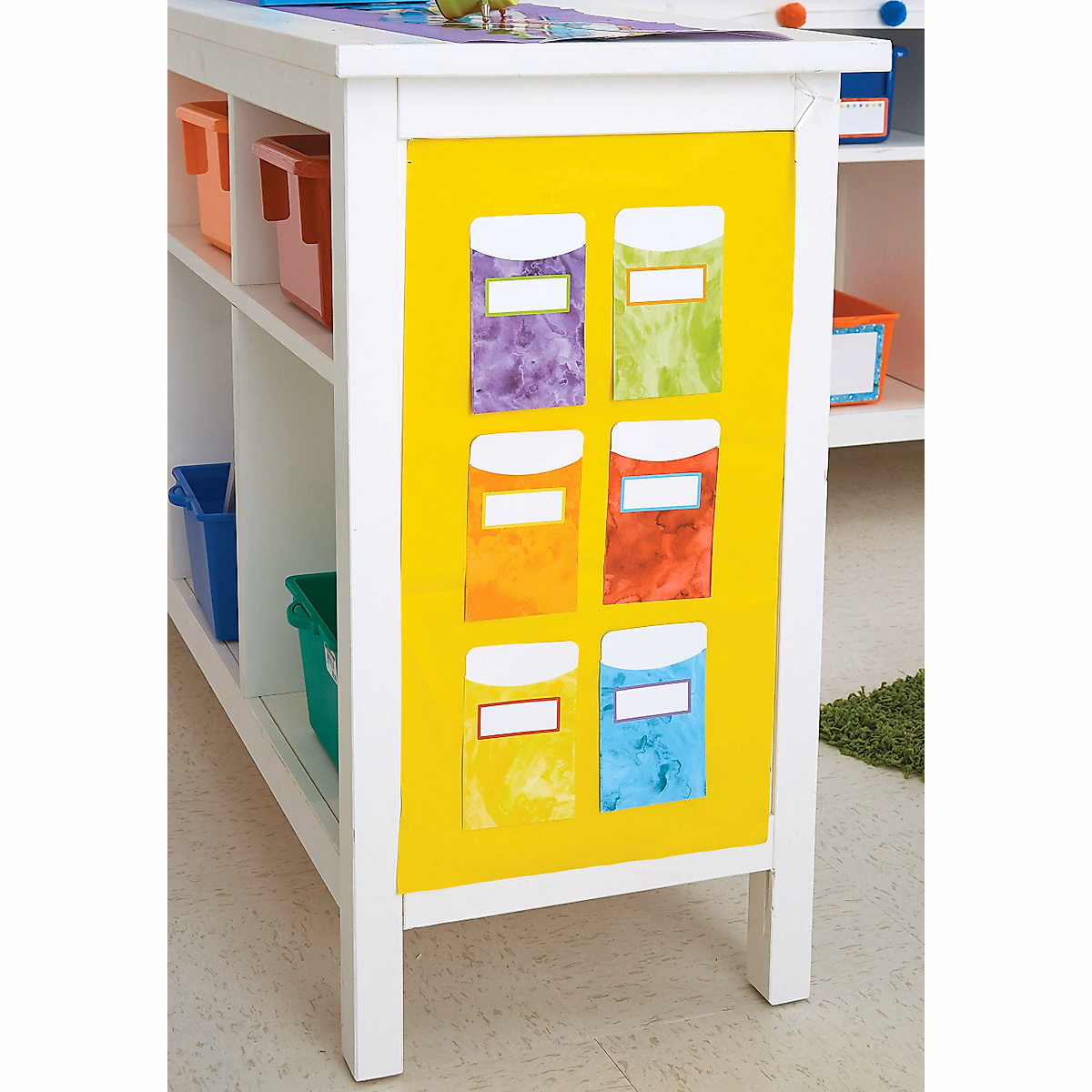 Carson Dellosa Colorful Library Pockets for Classroom Organization