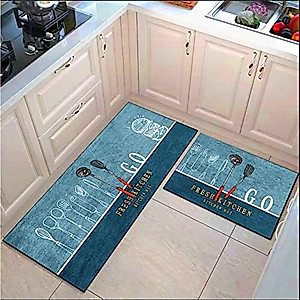 Cattolo-Kitchen Mat [2 PCS] Cushioned Anti-Fatigue Kitchen Rug (Tableware)