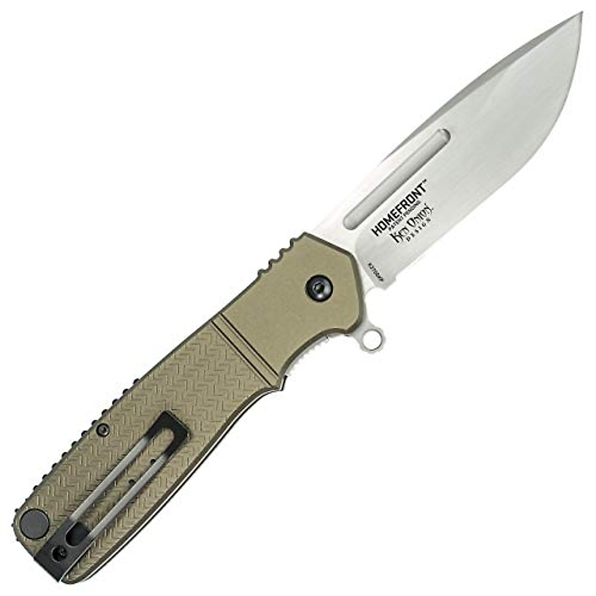 COLUMBIA RIVER KNIFE & TOOL CRKT Homefront Aluminum Folding Pocket Knife: Take Apart Field Strip, Satin Blade, Flipper Open, Liner Lock, Aluminum Handle, Deep Carry Pocket Clip K270GKP