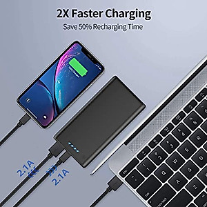 Portable Charger Power Bank 26800mah, Ultra-High Capacity Safer External Cell Phone Battery Pack Compact with High-Performance Cells & 2 USB Output, Smart Charge for Smartphone, Android, Tablet & etc