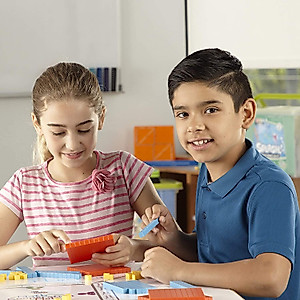 hand2mind Differentiated Plastic Base Ten Blocks Complete Set, Place Value Blocks, Counting Cubes, Base Ten Blocks Classroom Set, Math Blocks Kindergarten, Base 10 Math Manipulatives (Set of 121)