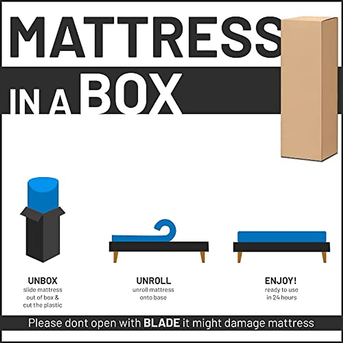 Mayton 9-Inch Vinyl Memory Foam Medium Firm Hybrid Mattress, Water Proof Mattresses Provide Comfortable and Relaxing Sleep Every Night, Durable Pocket Coil Springs for Proper Body Support, Twin