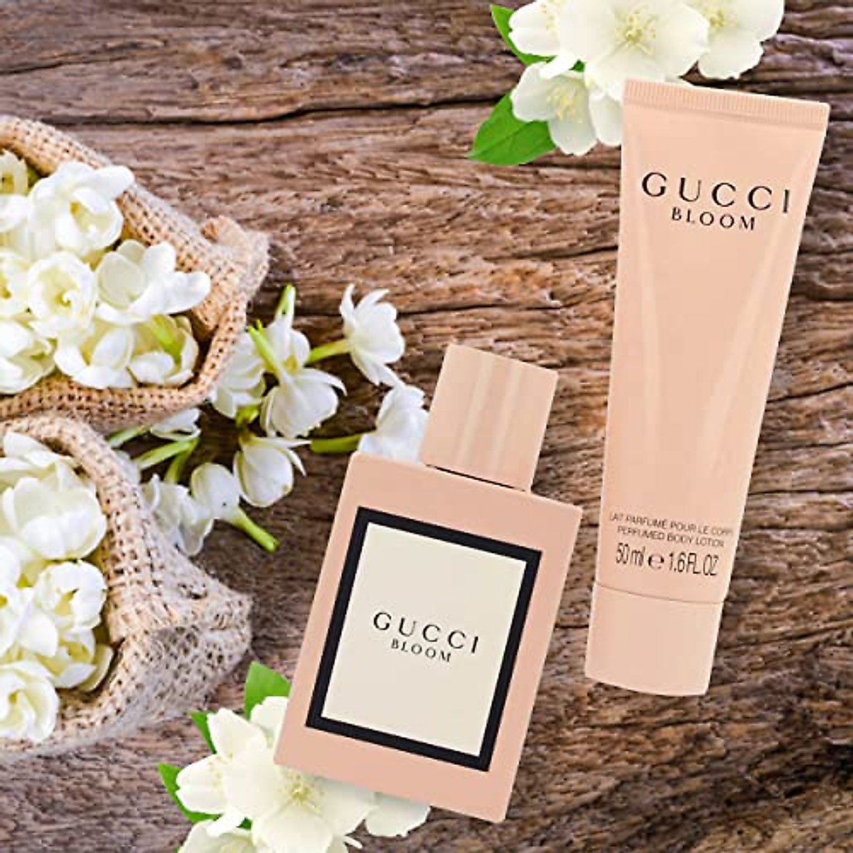 Gucci Bloom Eau De Parfum and Scented Lotion Gift Set Perfume for Women 1.6 oz and Perfumed Lotion for Women 1.6 oz