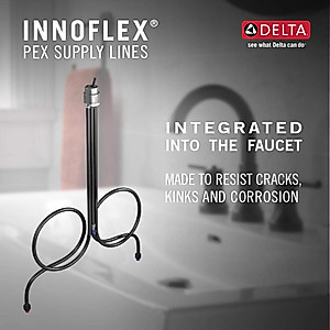 Delta Faucet Trinsic Single Hole Bathroom Faucet, Gold Bathroom Sink Faucet, Single Handle Bathroom Faucet, Diamond Seal Technology, Drain Assembly, Champagne Bronze 559HAR-CZ-DST