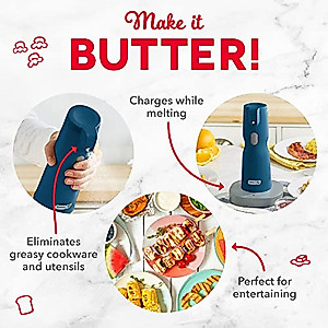Dash Electric Butter Sprayer, Cordless Butter Sprayer for Popcorn, Toast, Entrees and More - Pro Chef Blue