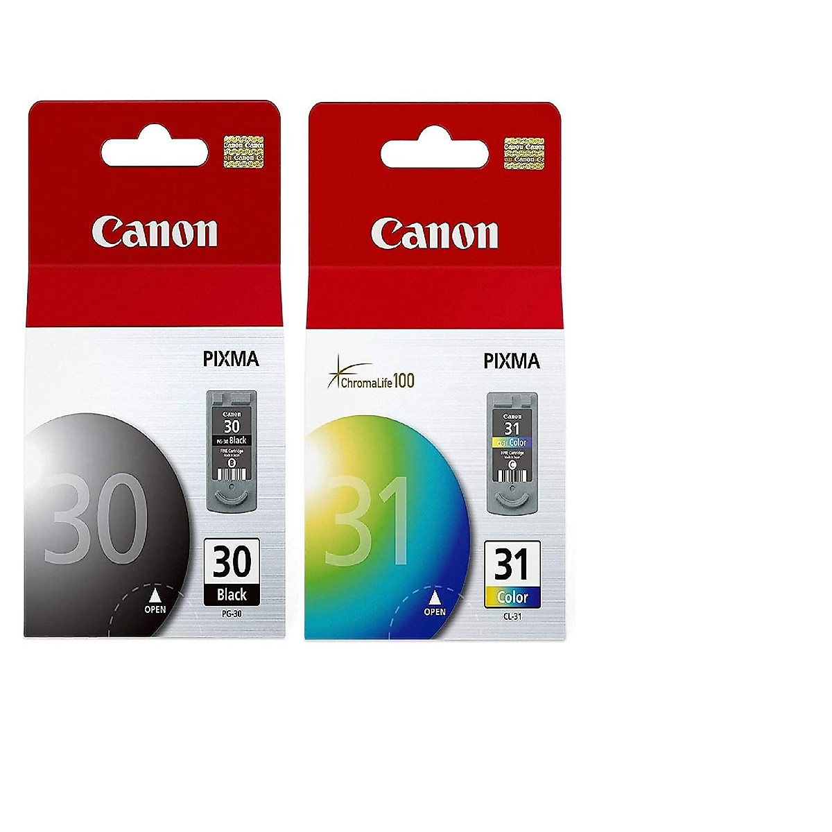 Pack Canon PG-30 Black and CL-31 Color Printer Ink Cartridges PG30 CL31 for Canon Pixma iP1800...