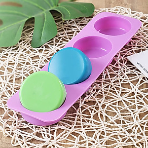 ionEgg Silicone Cupcake Pan, Round Silicone Mold for Making 2.4 inch Cylinder Cupcake and Muffin, 2 Pack