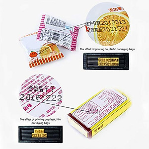 Expiry Date Printer, Handheld Production Date Stamp Machine, Date Label Machine Manual Ink Stamping Printing Coding Machine, for Flat, Concave, Curved Surfaces