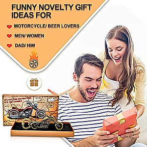 Stocking Stuffers Gifts for Men - Unique Funny Christmas Birthday Gifts for Men Dad Grandpa Who Have Everything Bottle Opener Novelty Motorcycle Beer Gifts Christmas Presents for Boyfriend Husband Him