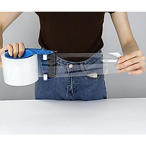 3 Inch Wide Clear Packing Tape with Dispenser,2.4 Mil x 55 Yards Heavy Duty Packaging Tape Refill for Shipping,Industrial Grade,Urtal Strong Boxing Tape for Moving,Mailing and Storages