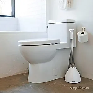 simplehuman Plunger and Toilet Brush Bundle, White