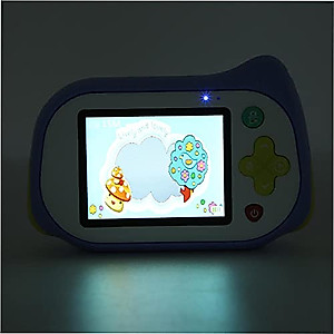 2 in 1 Plastic Blue Electron Microscope Definition2 Inch Eye Protection Screen High Children Digital Camera Toy
