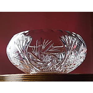 Bowl - Hand Cut Crystal - Glass - 4.6 Diameter - for - Candies - Nuts - Chocolate - Small - Made in Europe - By Barski, Clear