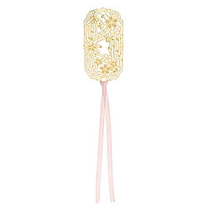 maxgoods Metal Bookmark Cute Tassel Apricot Rose Gold Book Holder Leaf(5)