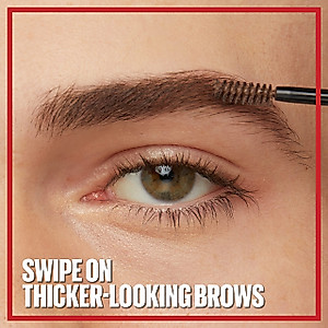 Maybelline Tattoo Studio Brow Styling Gel, Waterproof Eyebrow Make Up, Brow Tint for Up to 36HR Wear, Soft Brown, 1 Count