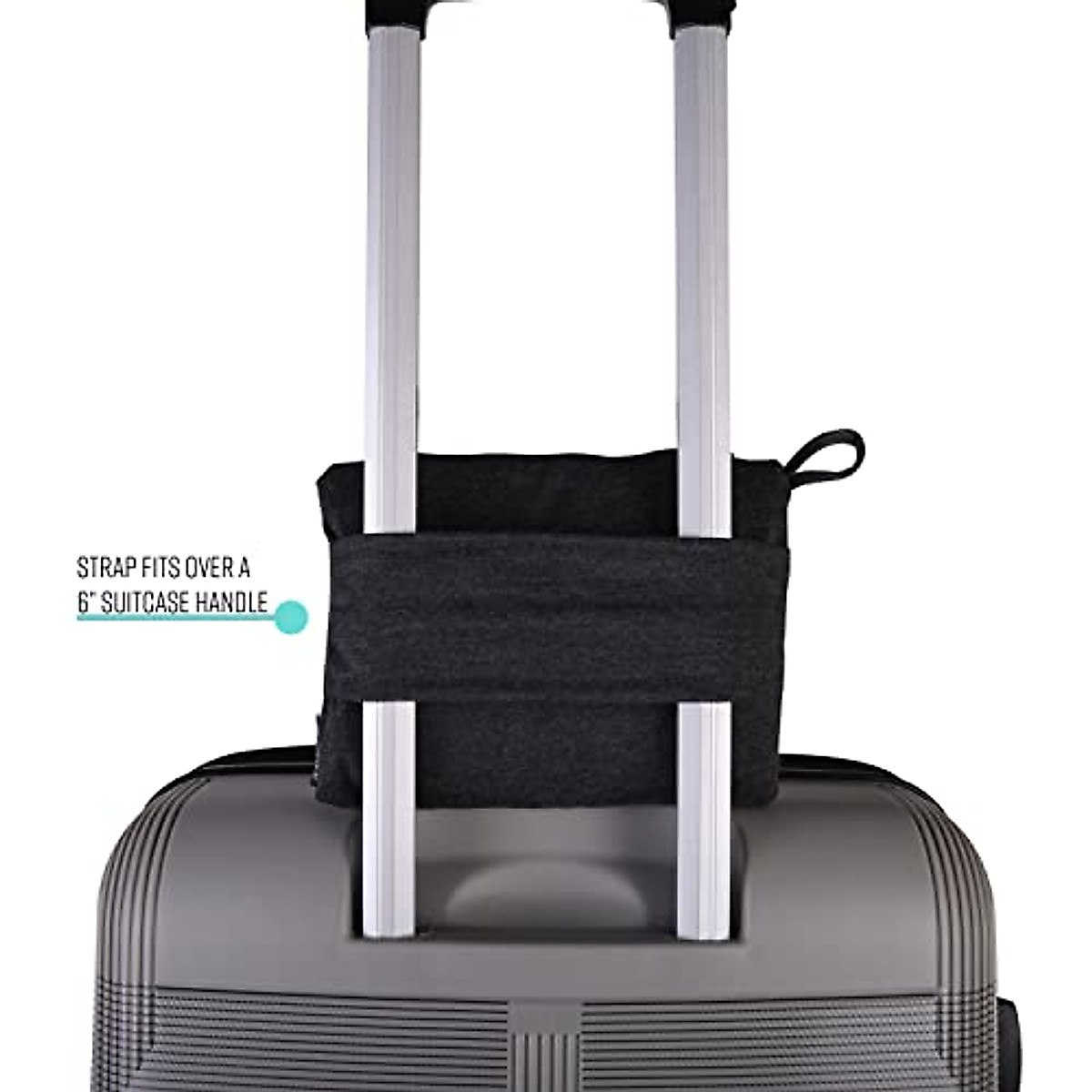 GForce Jersey Knit Travel Blanket| Packable| Fits Over Handle | Soft| Easy to Travel| Grey | Travel | Bag | Blanket |