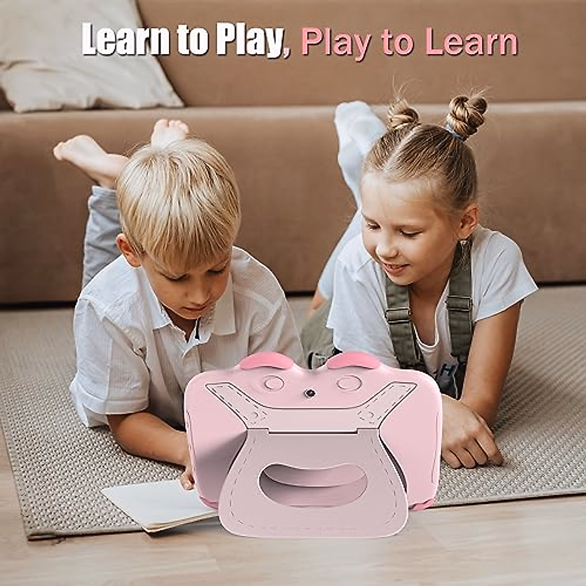 YINOCHE Kids Tablet 10 inch Android Tablet for Kids 64GB Toddler Tablet with Case WiFi Children's Tablets with Dual Camera Touch Screen Kids Apps Installed Tablet for Toddlers Netflix YouTube (Pink)