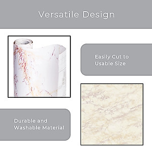 Smart Design Adhesive Shelf Liner - 18 in x 20 ft Roll - Easy Cut, Peel, and Self Stick Decorative Vinyl Film - Cabinet, Drawer, Countertop, Dresser Contact Cover, Paper - Kitchen - Fleur Noir