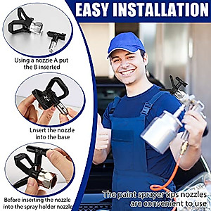 2 Sets 3600PSI Airless Paint Spray Gun High Pressure Airless Paint Sprayer Gun with 517 Tip Swivel Joint for Pump Sprayer Parts Accessories