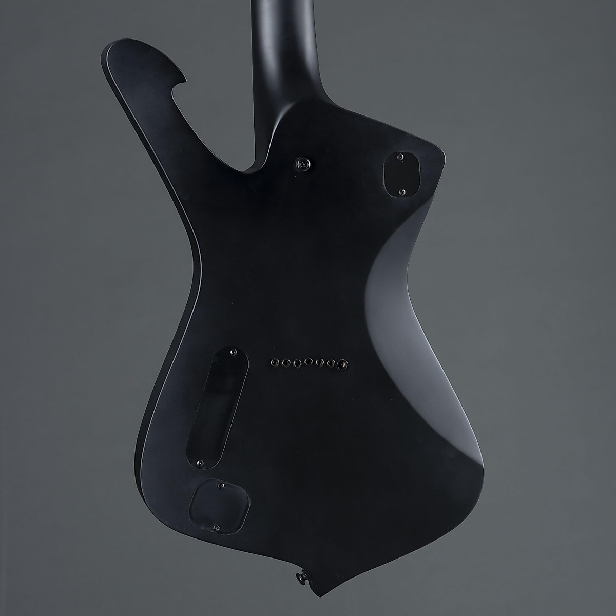 Ibanez ICTB721 Iceman Iron Label 7-String Electric Guitar, Black Flat w/Bag