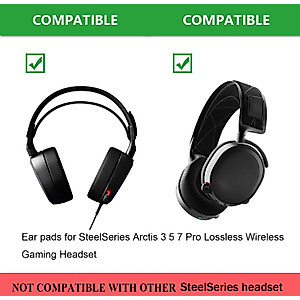 Arctis 3/5 / 7/9 Replacement Black Fabric Ear Pads Cushion Compatible with SteelSeries Arctis 3 / Arctis 5 / Arctis 7 Arctis 9 / Arctis 1 / Arctis pro Lossless Wireless Gaming Headset Headphone