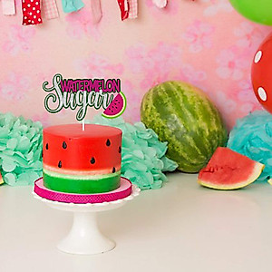 Watermelon Sugar cake topper, Summer Tutti Frutti Birthday Cake Decor, Happy Birthday Hawaiian Kids Party Decorations