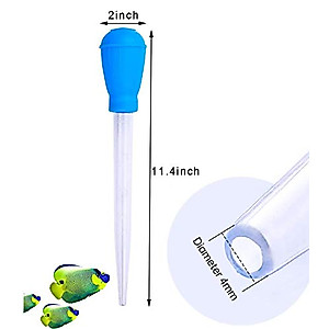 ACEONE Manual Fish Tank Water Changer Aquarium Dropper, 2Pcs 30ml Aquarium Clean Pipette Dropper, Fish Tank Cleaning Waste Remover, Aquarium Gravel Cleaning Straw