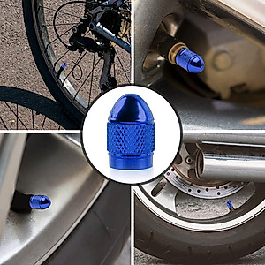 deemars 10PCS Tire Valve Stem Caps, Air Caps Cover, Aluminum Alloy Wheel Valve Stem Covers with Rubber Ring, Car Accessories Bullet Style Tire Valve Caps Universal for Cars, Trucks, Motorcycles