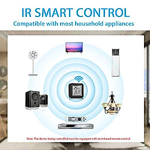 Pyhodi WiFi Infrared Controller, IR Universal Remote Control Square 10m Range DC 5V for TVs for Home Improvement