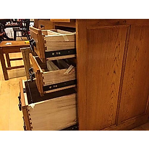 Small Roll Top Desk for Home Office Or Student Solid Oak Wood Single Pedestal 40.5Wx24Dx45H Harvest Stain Quality Crafted Construction Locking File Drawers Dovetailed Secretary Desk Easy Assembly