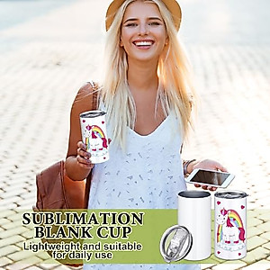 Potchen 30 Pack Sublimation Tumblers Bulk Blanks Straight Skinny Tumblers with Lids Sublimation Cups Stainless Steel Double Wall Vacuum Insulated Mugs DIY Gift Heat Press Machine(12 Oz)